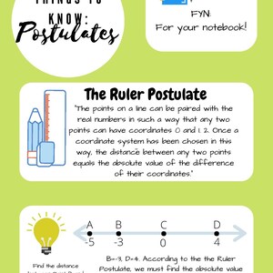 High School Geometry Basic Vocabulary and Postulates Notebook! - Etsy