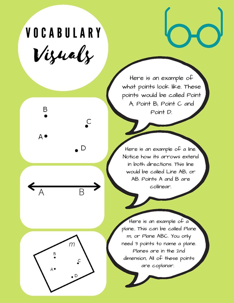 High School Geometry Basic Vocabulary and Postulates Notebook! - Etsy