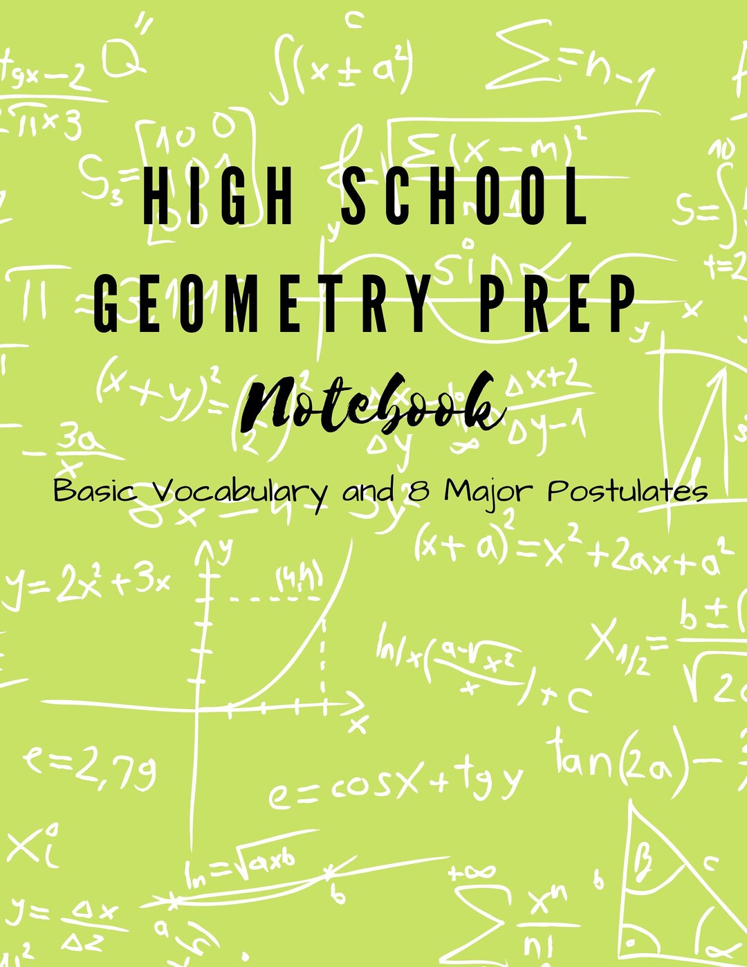High School Geometry Basic Vocabulary and Postulates Notebook! - Etsy