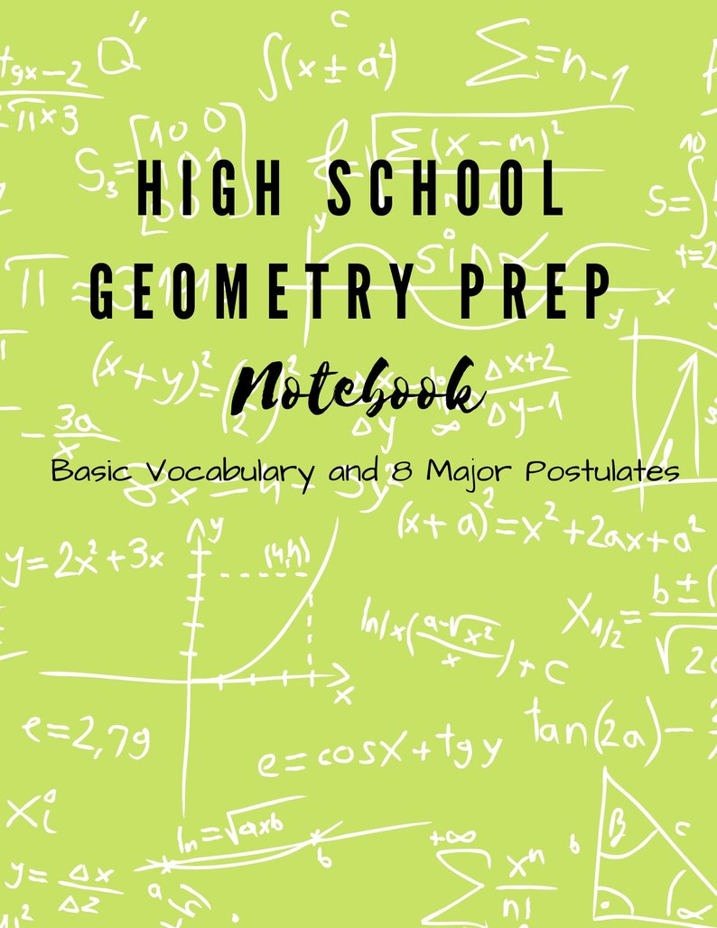 High School Geometry Basic Vocabulary and Postulates Notebook! - Etsy