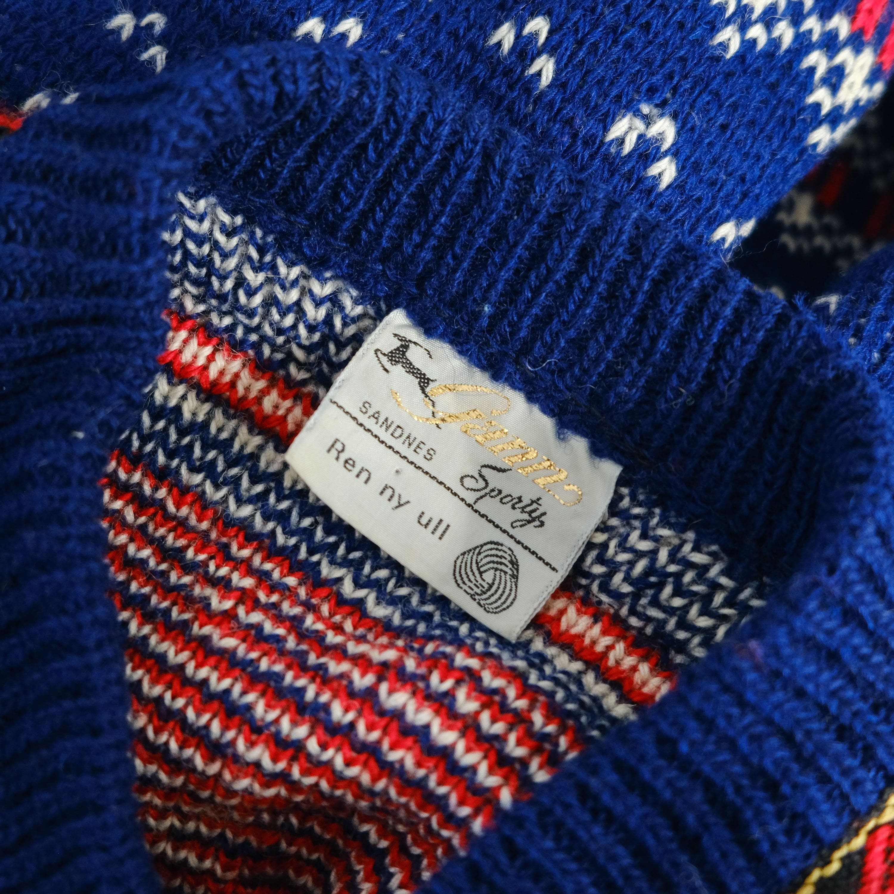 Vintage 80s Blue Norweigan 'gann' Wool Cardigan 8-12 - Etsy