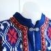 Vintage 80s Blue Norweigan 'gann' Wool Cardigan 8-12 - Etsy