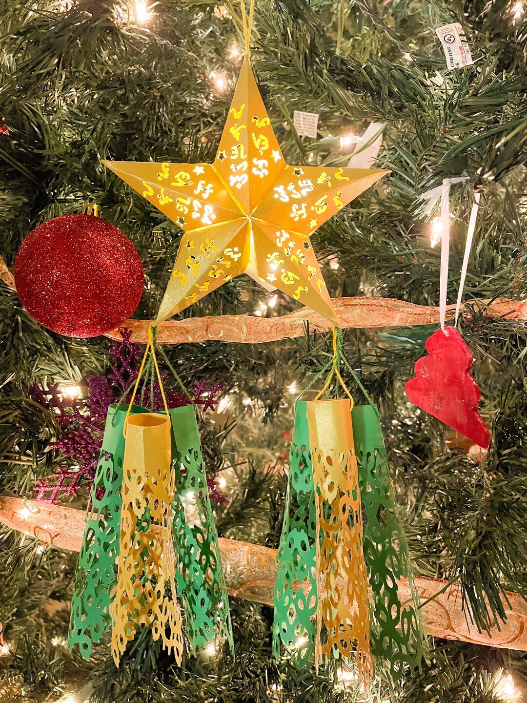 Mini Lighted Filipino Christmas Parol 6 in X 12 in [intricately Cut ...