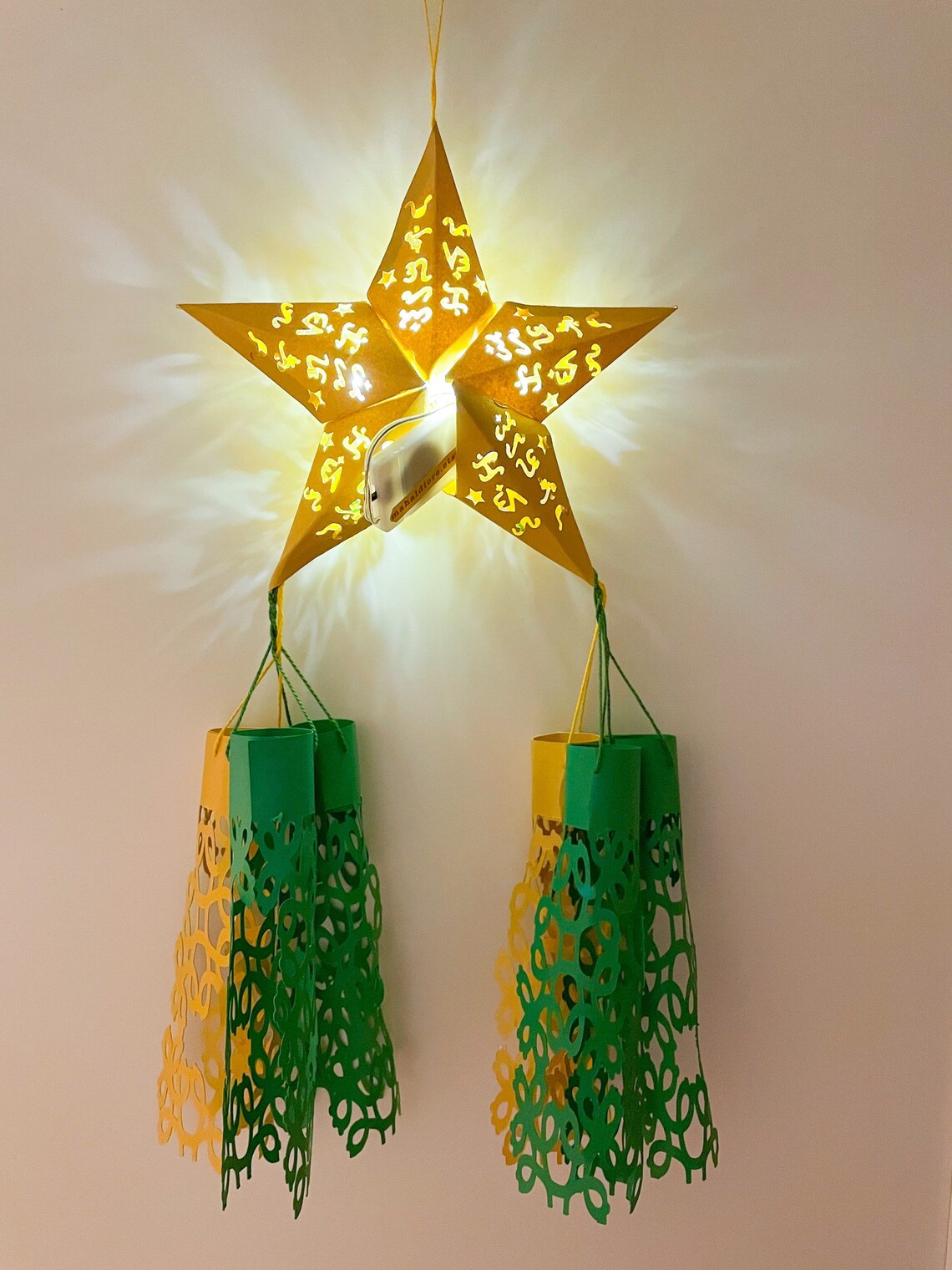 Mini Lighted Filipino Christmas Parol 6 in X 12 in - Etsy