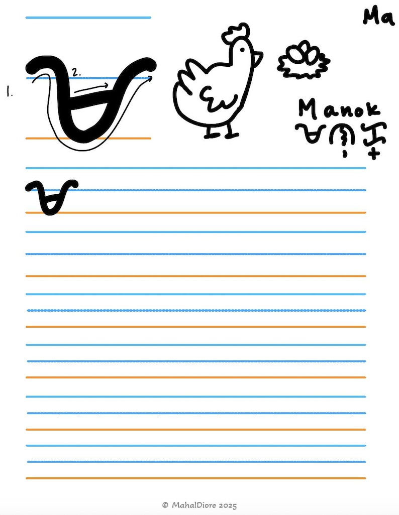 Filipino Baybayin Handwriting Printable Practice Book - Simple and Easy ...