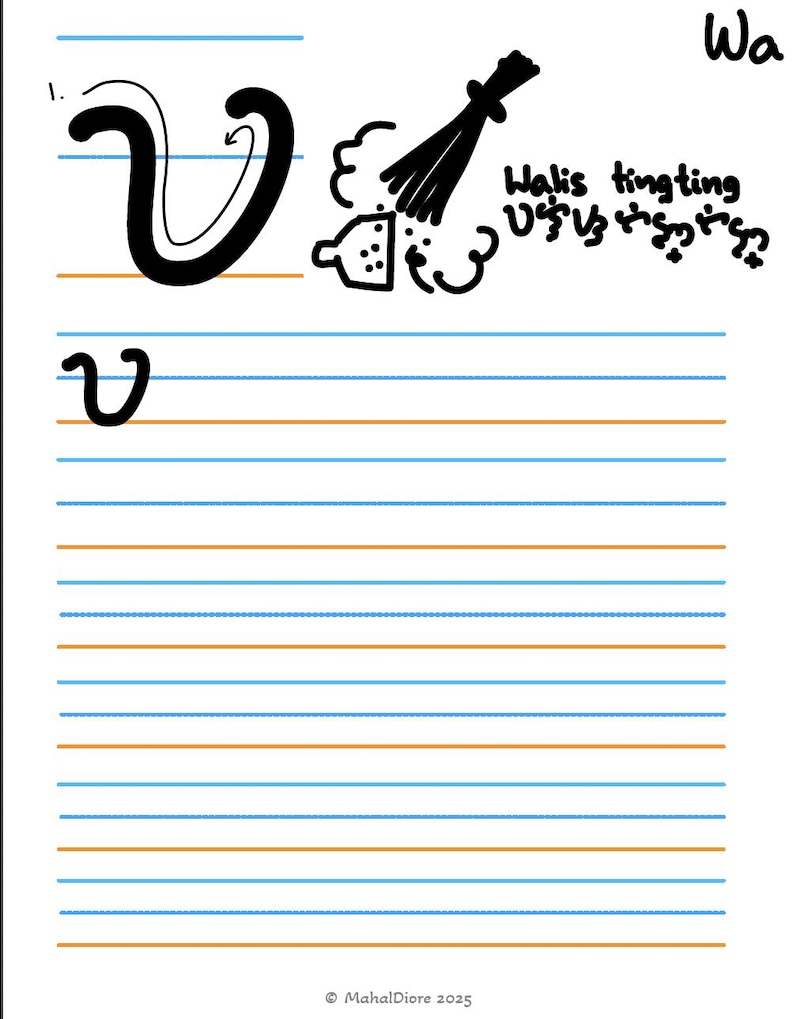 Filipino Baybayin Handwriting Printable Practice Book - Simple and Easy ...