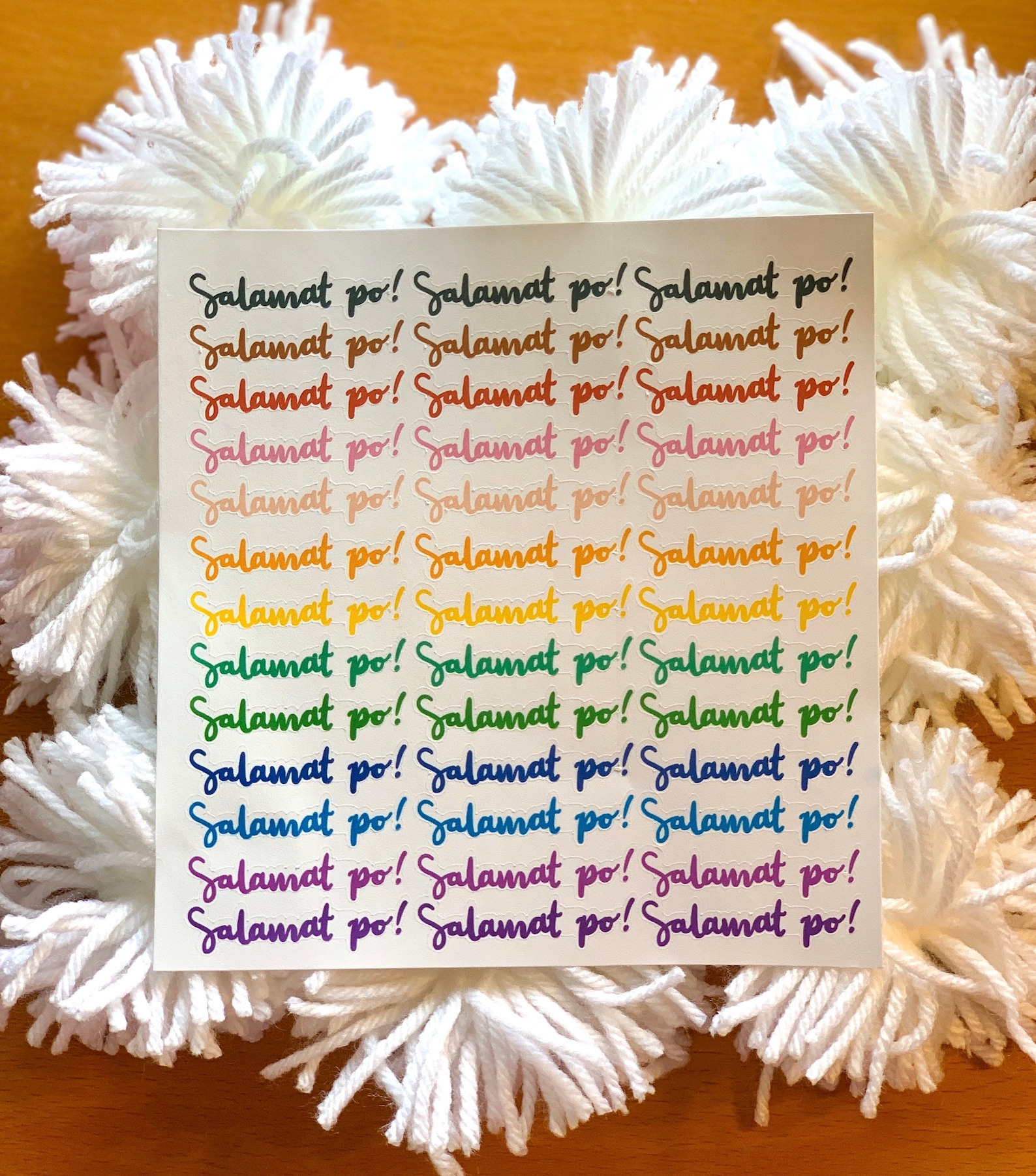 Filipino Thank-you Salamat Po Stickers filipino Stationery - Etsy UK