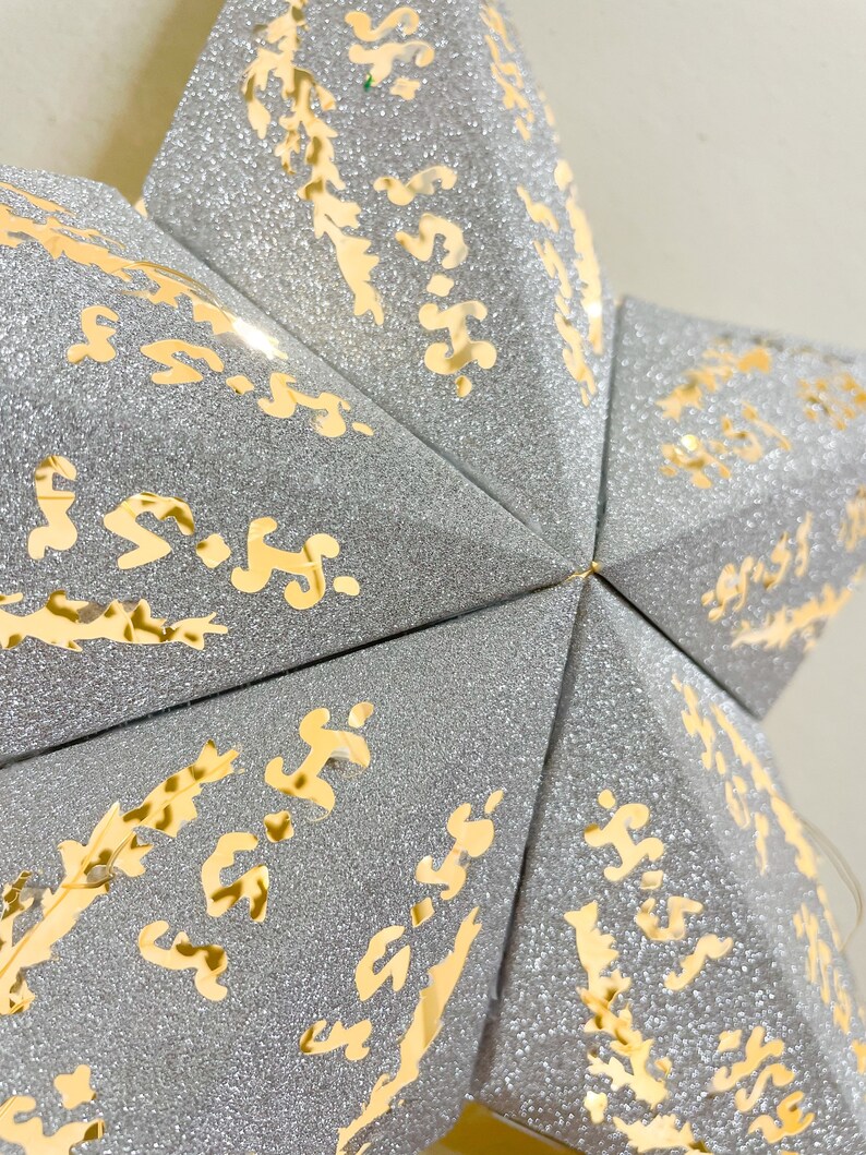 Lighted Filipino Christmas Parol Solid Glitter Variety/gold - Etsy