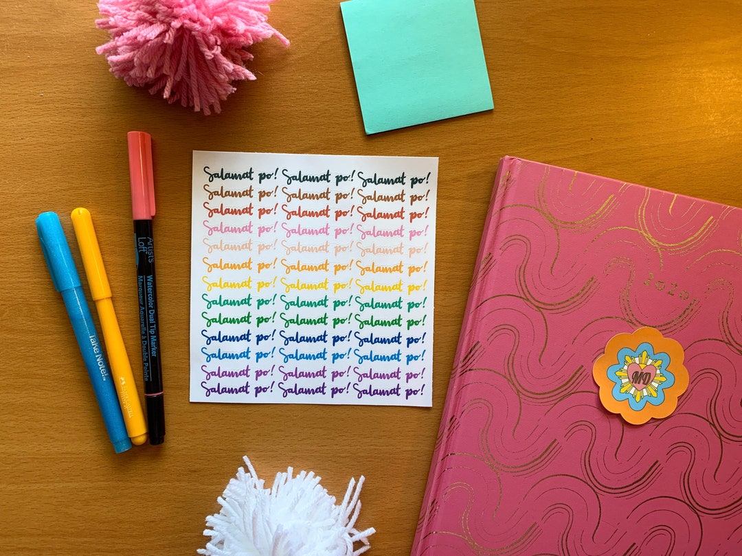Filipino Thank-you Salamat Po! Stickers [filipino Stationery, Tagalog ...