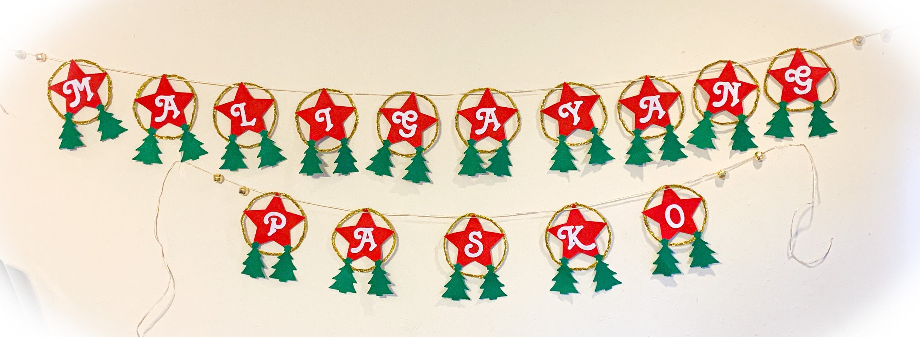 Maligyang Pasko/merry Christmas Parol Shaped Felt Banner (NO Garland ...