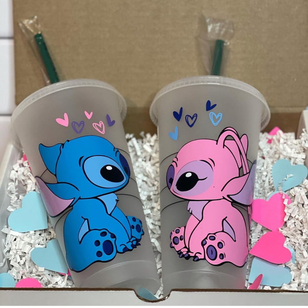Stitch and Angel Matching Bestie/couple Cup - Etsy