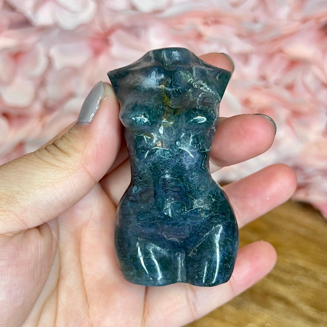 Gorgeous Moss Agate Female Body Goddess Body Divine Feminine Moss Agate ...