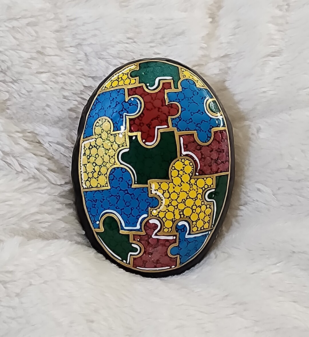 Autism Painted Rock, Autism Decor, Autism Gift, Desk Decor, Kindness ...