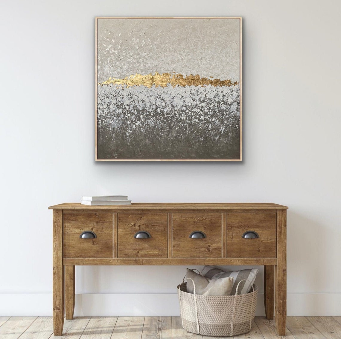 Large Painting On Canvas Grey Art Ultimate Grey and | Etsy