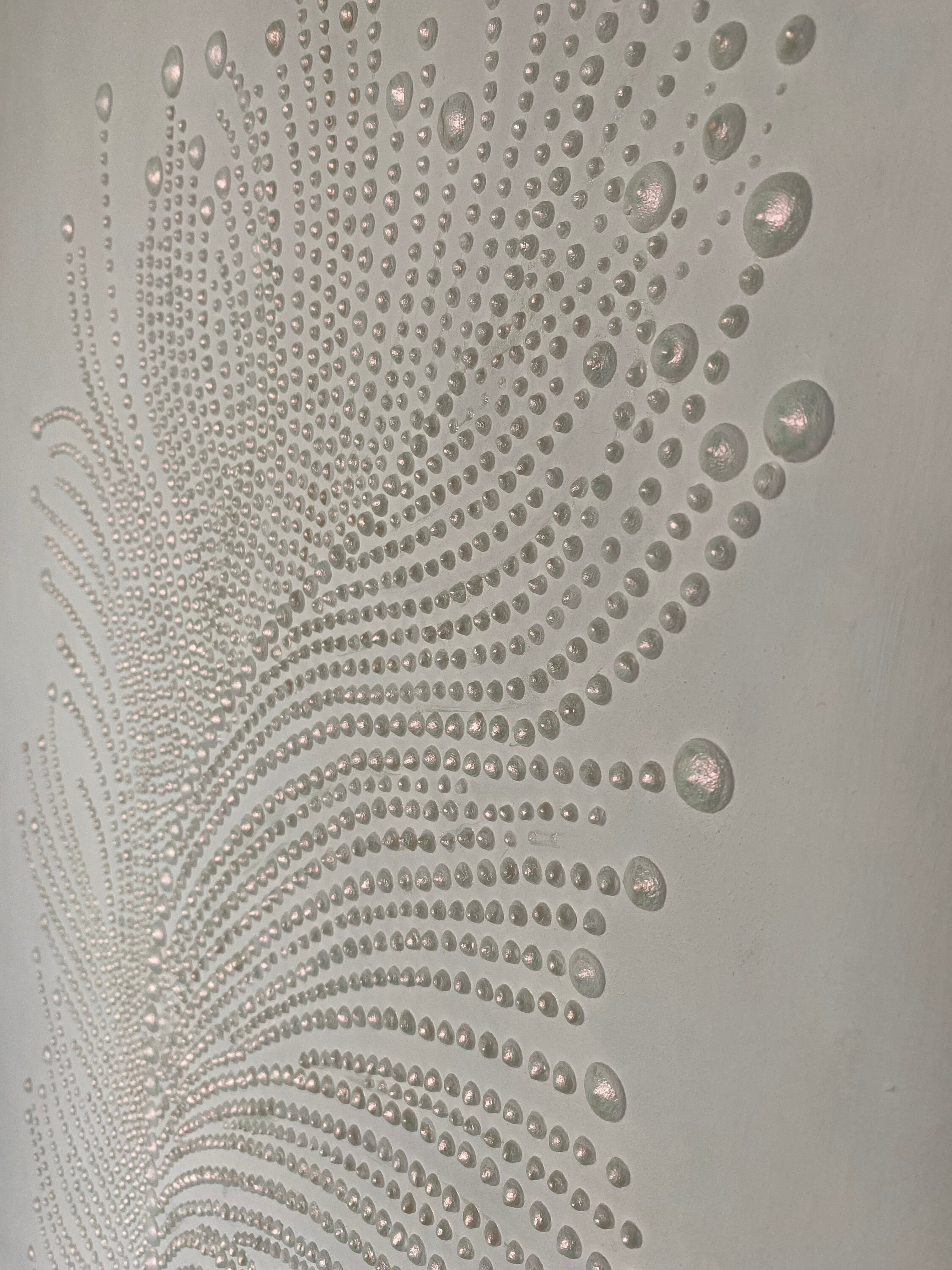 45x25 White 3D Painting, 3d Point Wall Decor, Rich Textured, Large ...