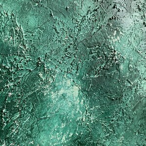 Emerald Abstract Painting, Deep Green Wall Art, Abstract Texture ...