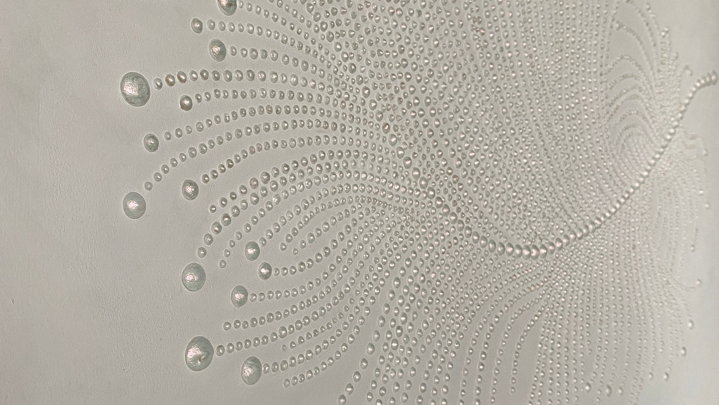 45x25 White 3D Painting, 3d Point Wall Decor, Rich Textured, Large ...