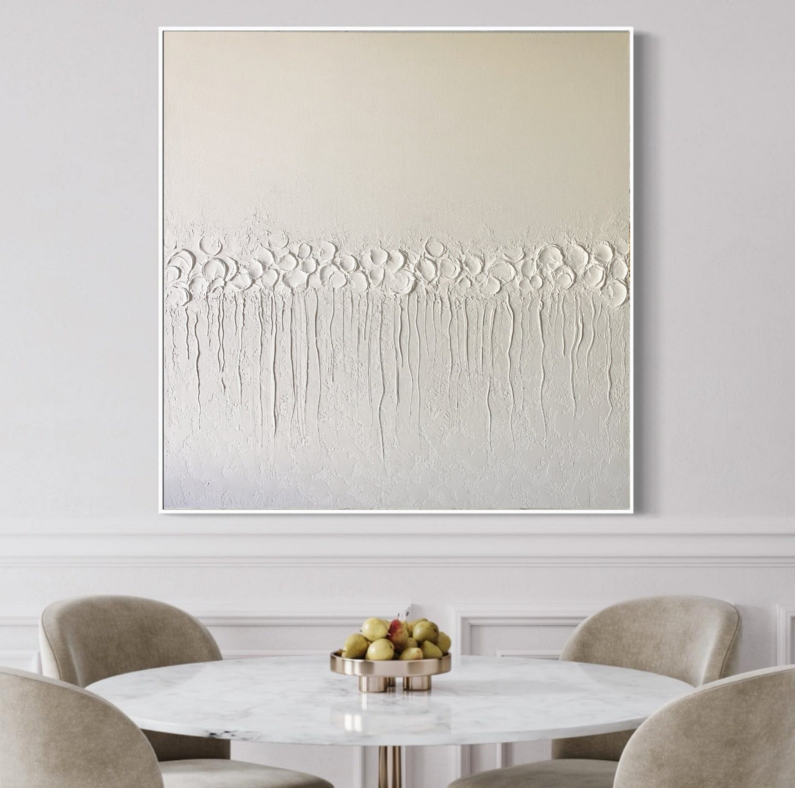 Texture White Wall Art Abstract Wall Art White Wall Decor | Etsy