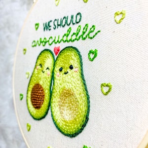 We Should Avocuddle - Hand Embroidery Design - Valentine's Series ...