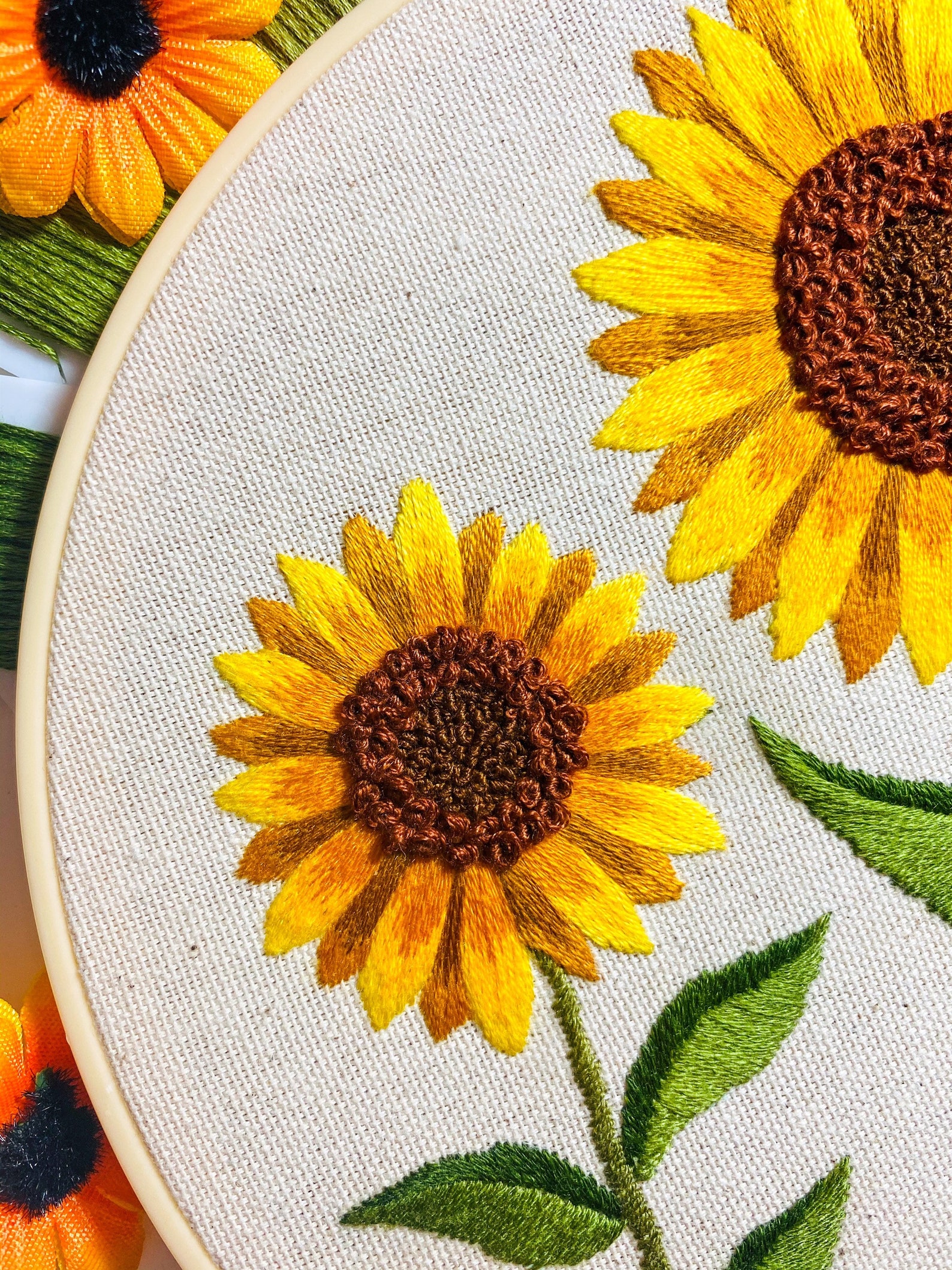 Fall Sunflowers Embroidery Pattern PDF Instant Digital - Etsy