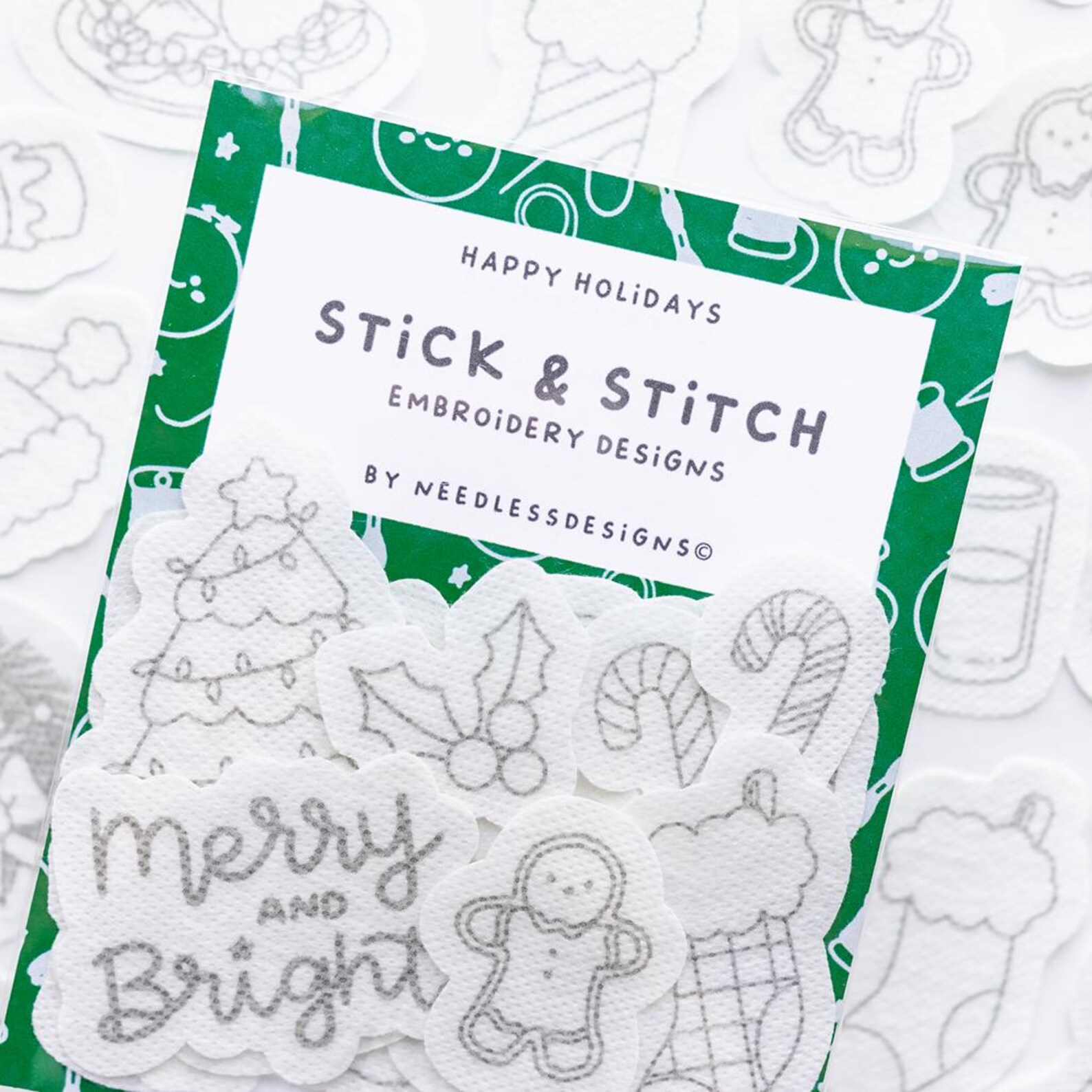 Merry and Bright - Stick and Stitch Hand Embroidery Designs - Pack of ...