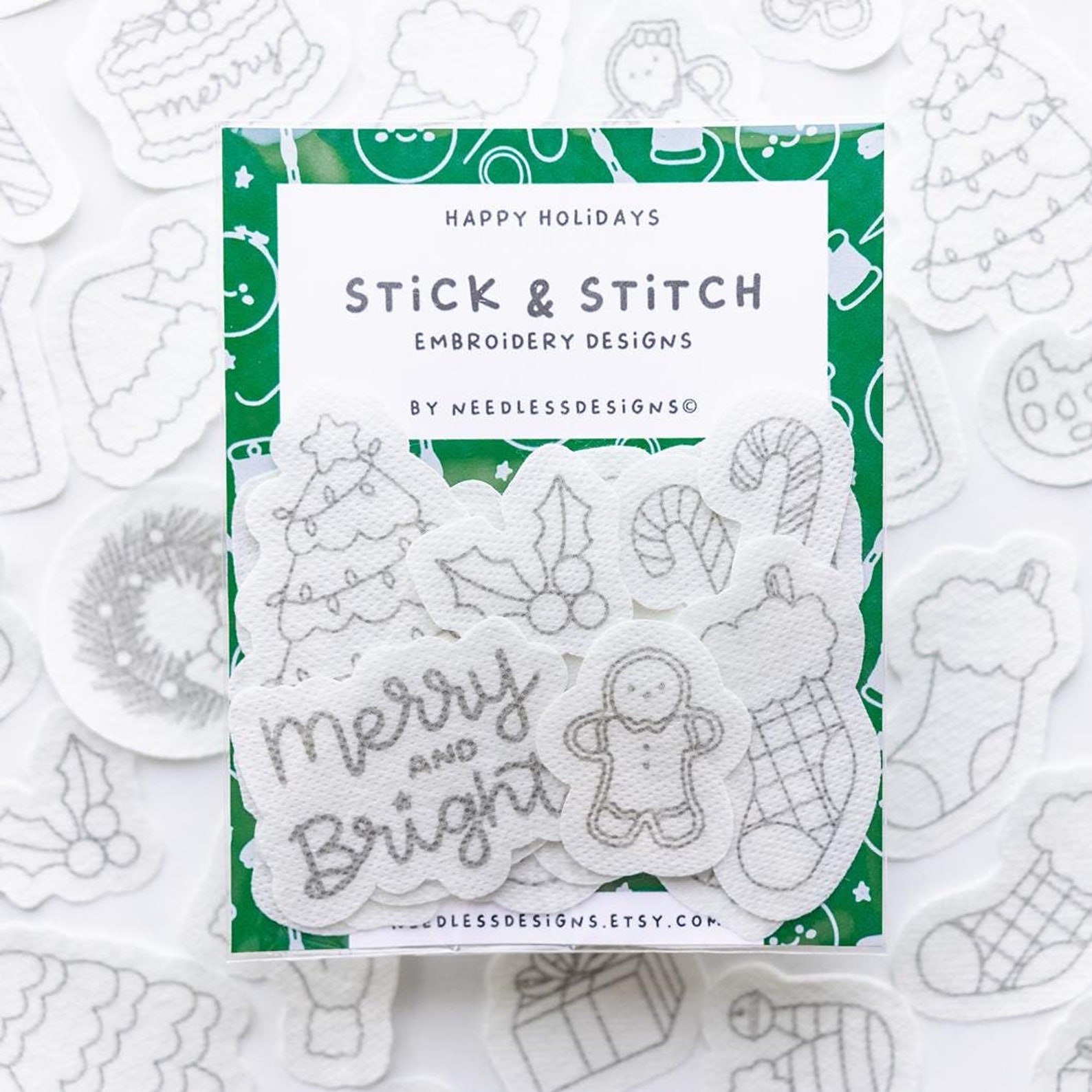 Merry and Bright - Stick and Stitch Hand Embroidery Designs - Pack of ...