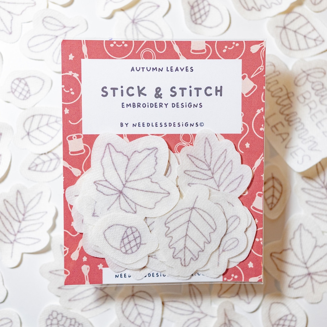 Autumn Leaves - Stick and Stitch Hand Embroidery Designs - Pack of 30 ...