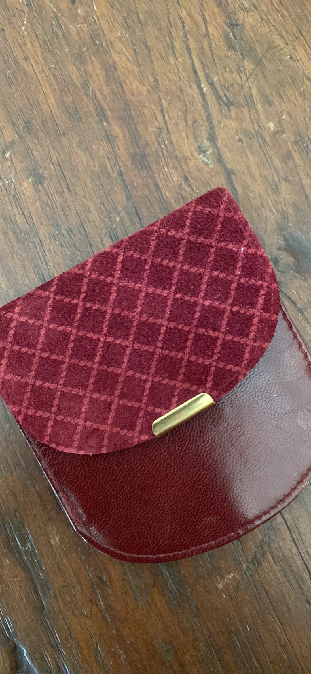 Vintage Fiocchi Small Italian Burgundy Leather Coin Purse Bill ...