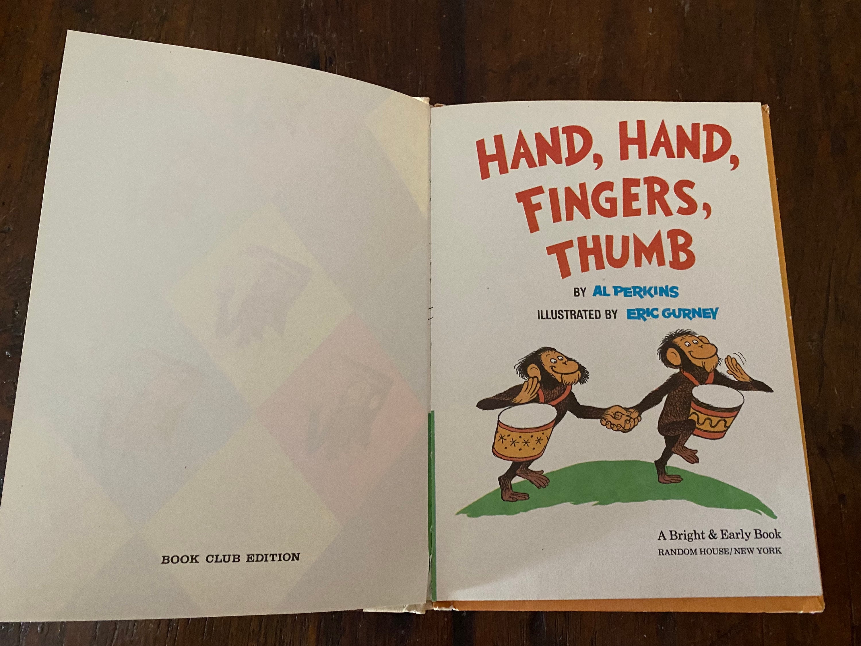 Vintage Dr. Seuss Hand, Hand, Fingers, Thumb by Al Perkins Vintage 1969 ...