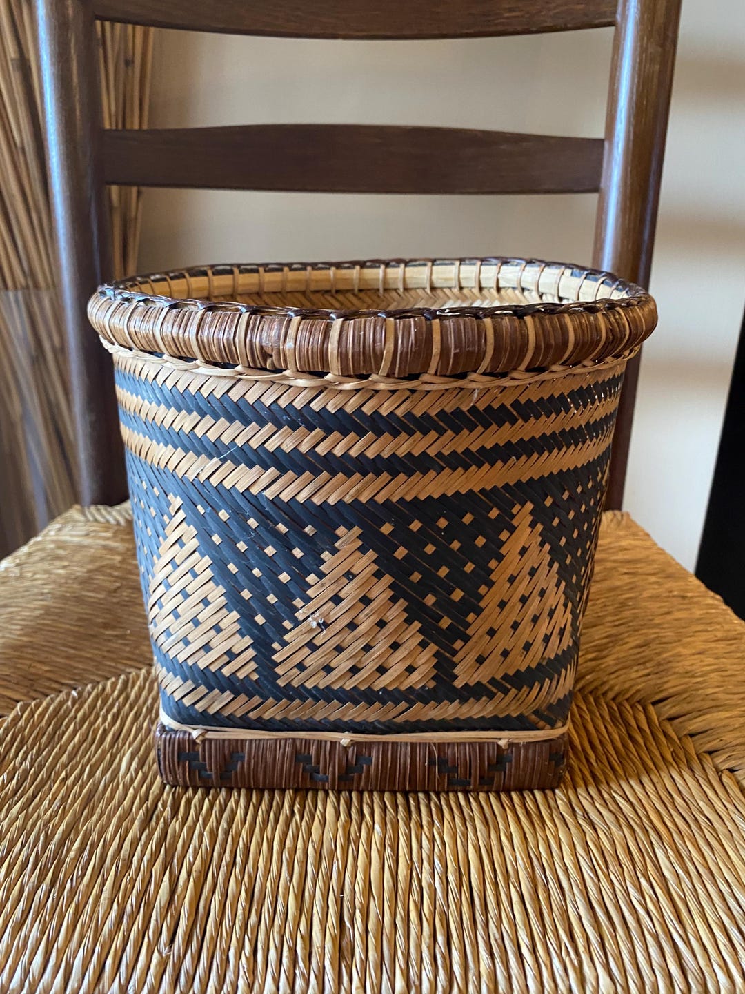 Native American Indian Basket Cherokee Quality Weaving Antique Tribal ...