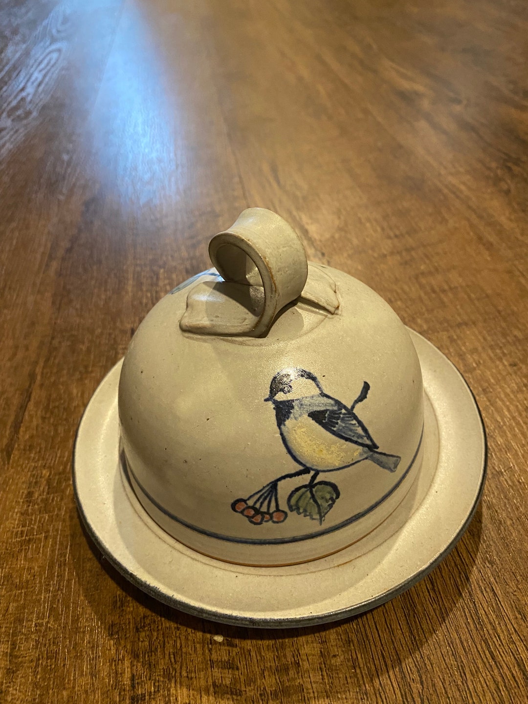 Bluebird Design Butter/cheese Server Pottery - Etsy