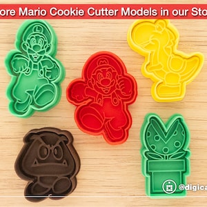 Super Mario Bros Cookie Cutter Set With Handle. Includes Luigi ...