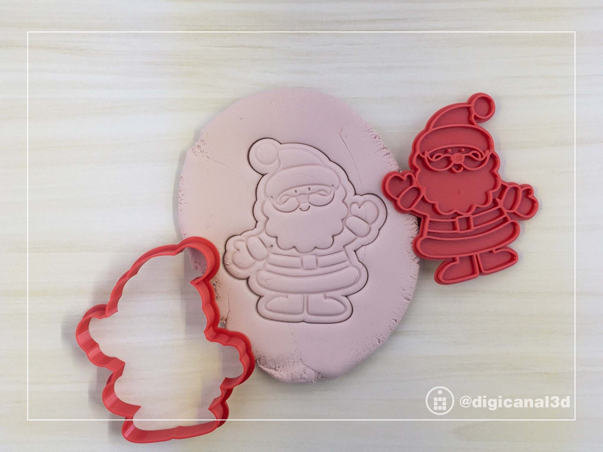 Cute Christmas Cookie Cutter Set . Santa Claus, Reindeer, Snowman ...