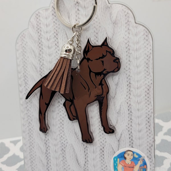 Pitbull Keychain - Etsy