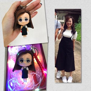 Customized Figure Hand Sculpted Polymer Clay Keychain 3D Figurine ...