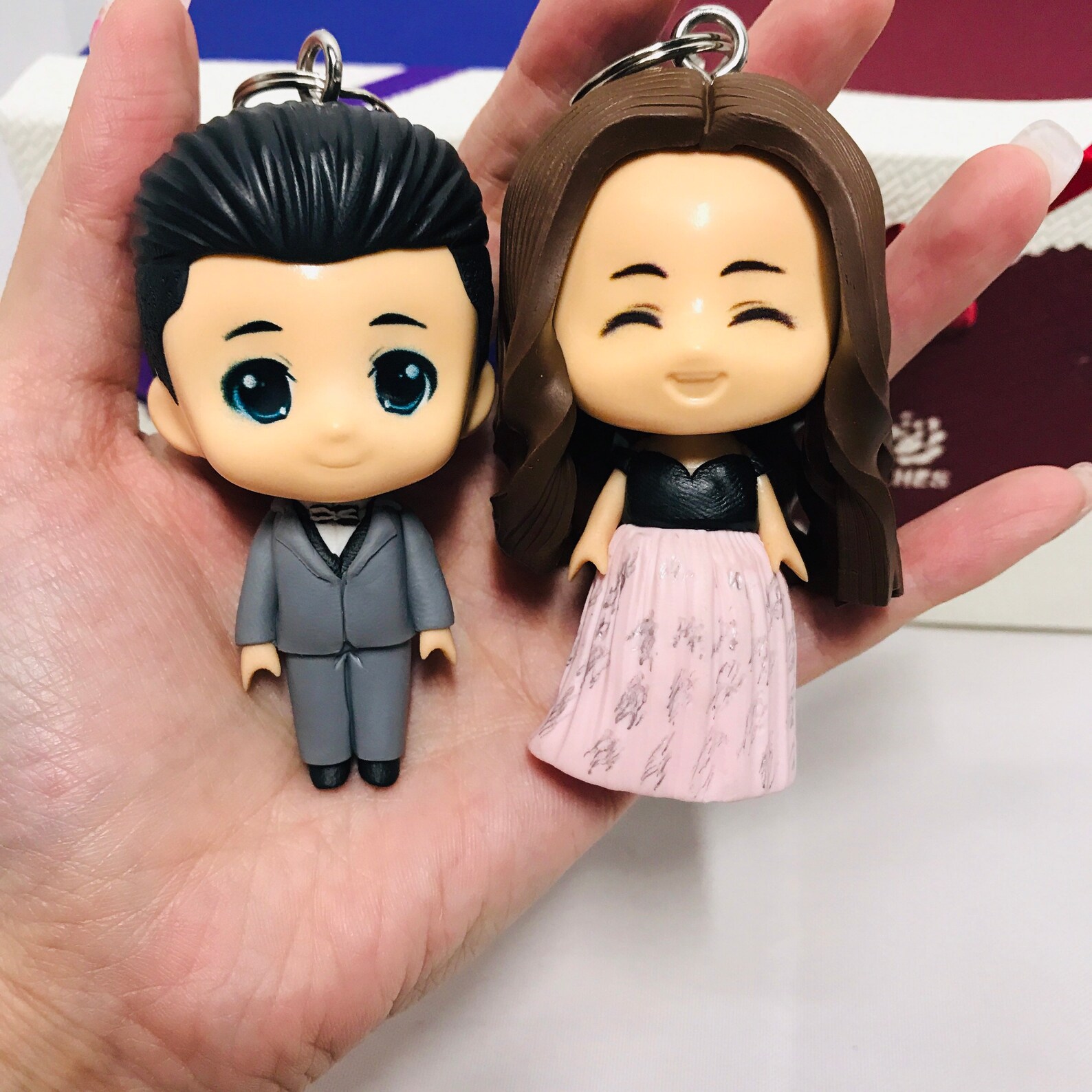 3D Figure Handmade Polymer Clay Keychain Customized Figurine - Etsy