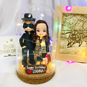 Customized Wedding Cake Topper Handmade Bobble Head Figure Personalized ...