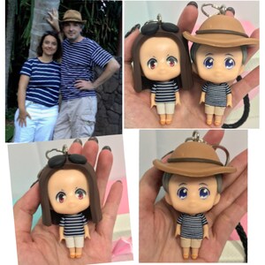 Customized Figure Hand Sculpted Polymer Clay Keychain 3D Figurine ...