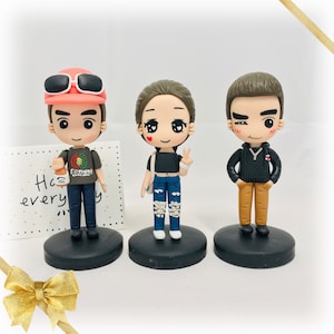 Handmade Personalized Figure Small Size Polymer Clay Character Stand ...