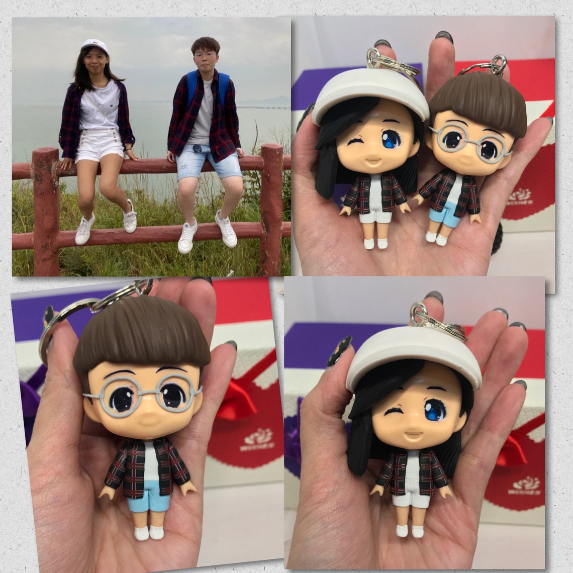 Handmade Personalized Figure Polymer Clay Keychain Custom - Etsy