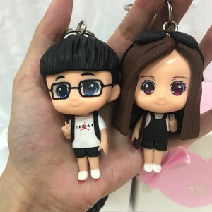 Handmade Figure Custom Gifts Polymer Clay Keychain - Etsy