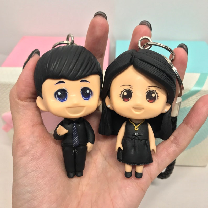 Customized Figure Hand Sculpted Polymer Clay Keychain 3D - Etsy