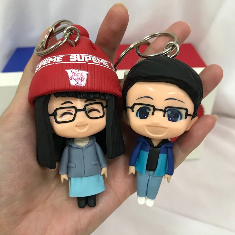 Customized Figure Hand Sculpted Polymer Clay Keychain 3D | Etsy