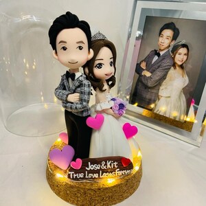 Customized Wedding Cake Topper | Handmade Bobble Head Figure ...