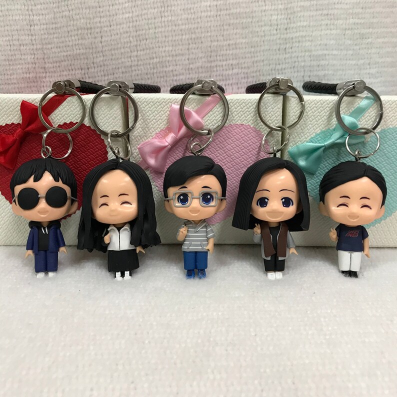 Customized Figure Hand Sculpted Polymer Clay Keychain 3D | Etsy