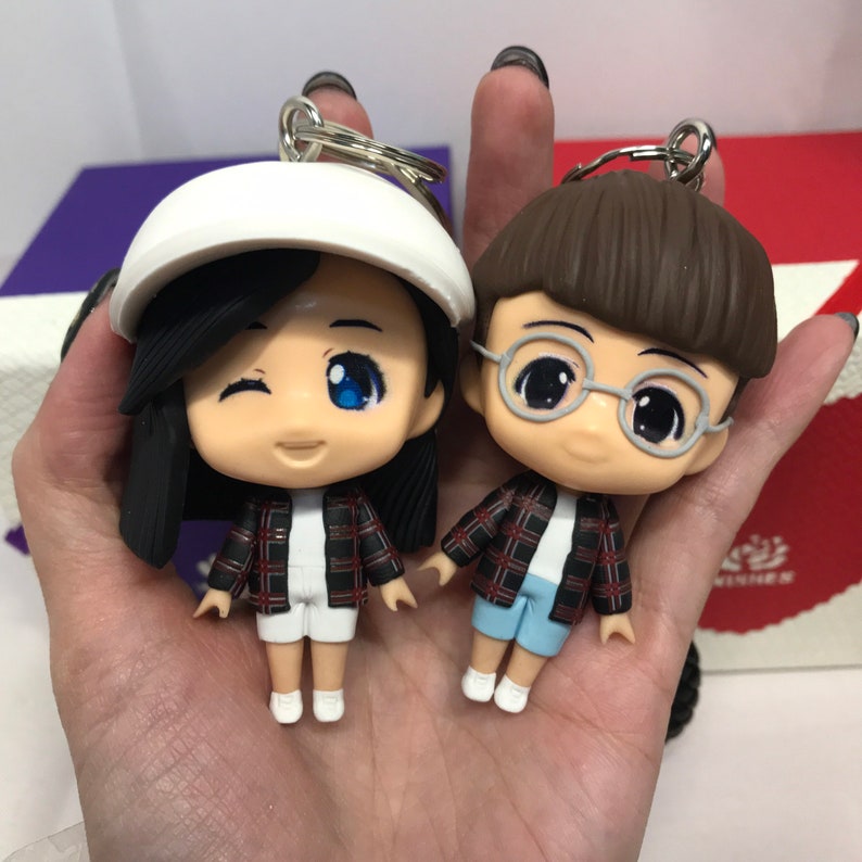 Customized Figure Hand Sculpted Polymer Clay Keychain 3D | Etsy