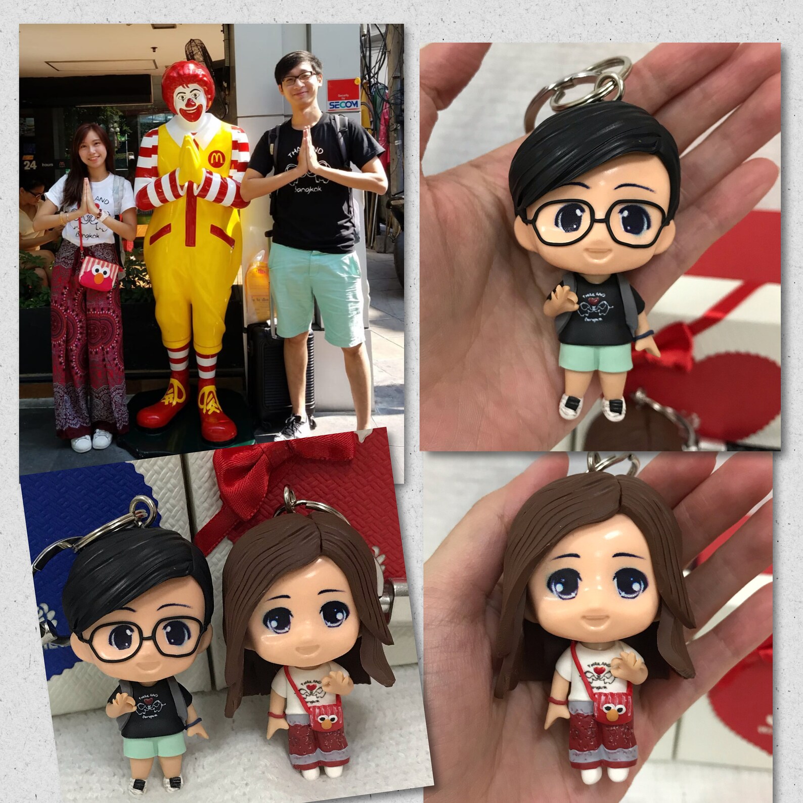 Handmade Figure Custom Gifts Polymer Clay Keychain - Etsy