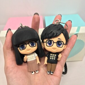 Customized Figure Hand Sculpted Polymer Clay Keychain 3D Figurine ...