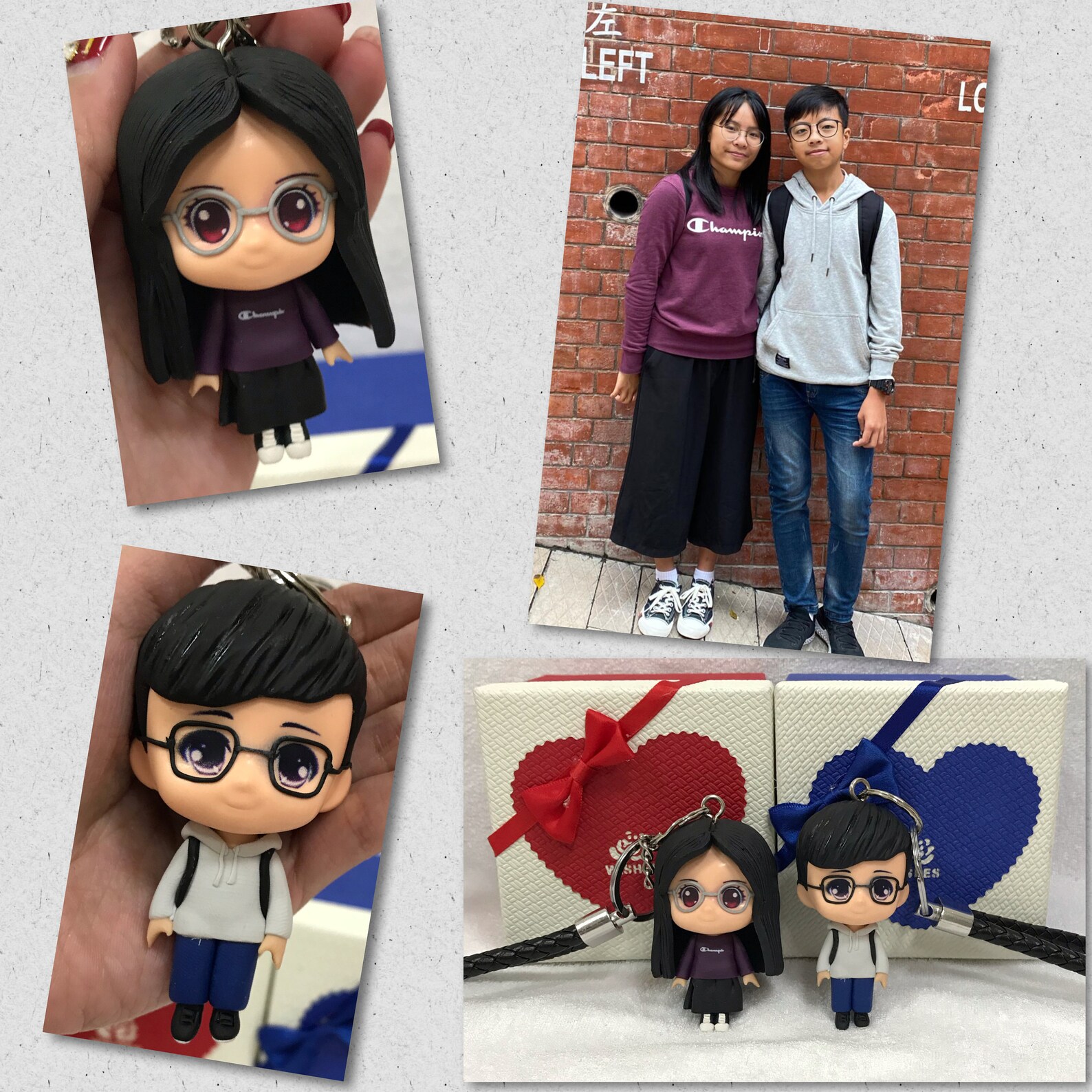 Handmade Figure Custom Gifts Polymer Clay Keychain - Etsy