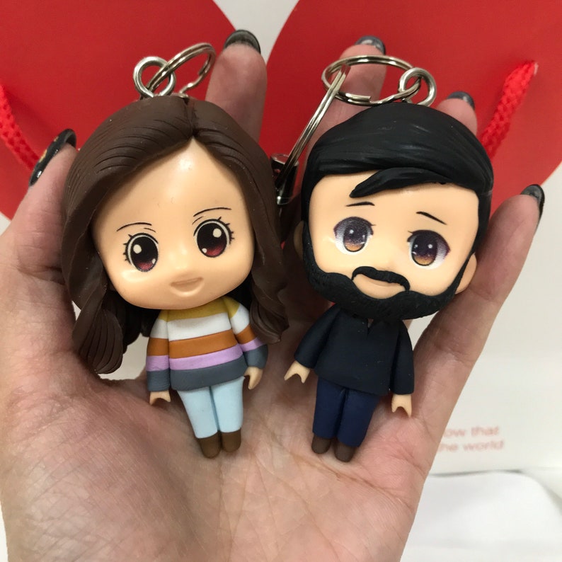 Handmade Personalized Figure Polymer Clay Keychain Custom - Etsy